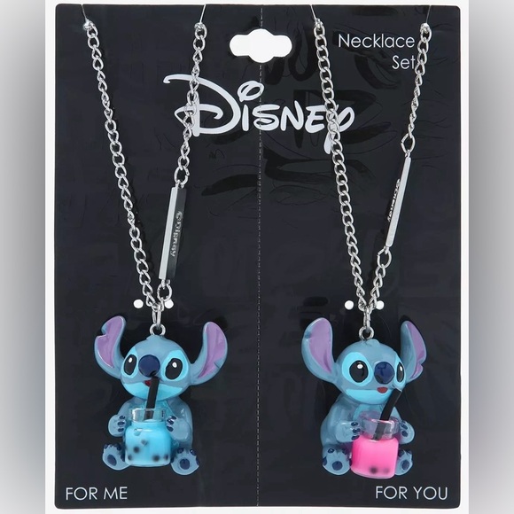 Disney | Jewelry | Disney Lilo Stitch Boba Besties Necklace Set | Poshmark